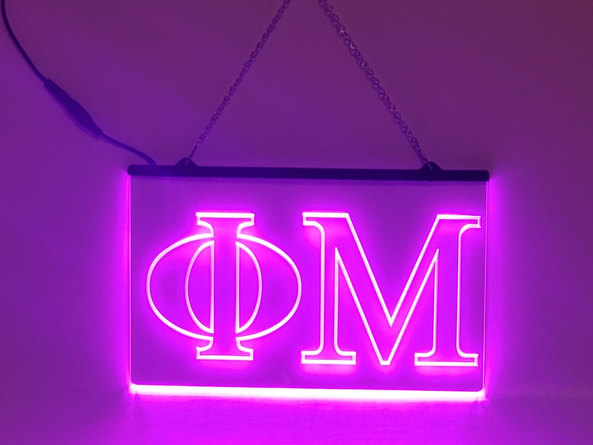 Phi Mu LED Sign Greek Letter Sorority Light – Greek Lodge
